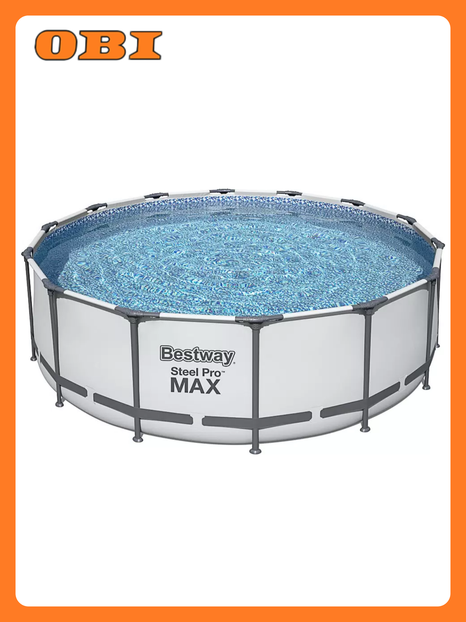 Бассейн каркасный круглый Bestway Steel Pro Max, 427х427х122 см