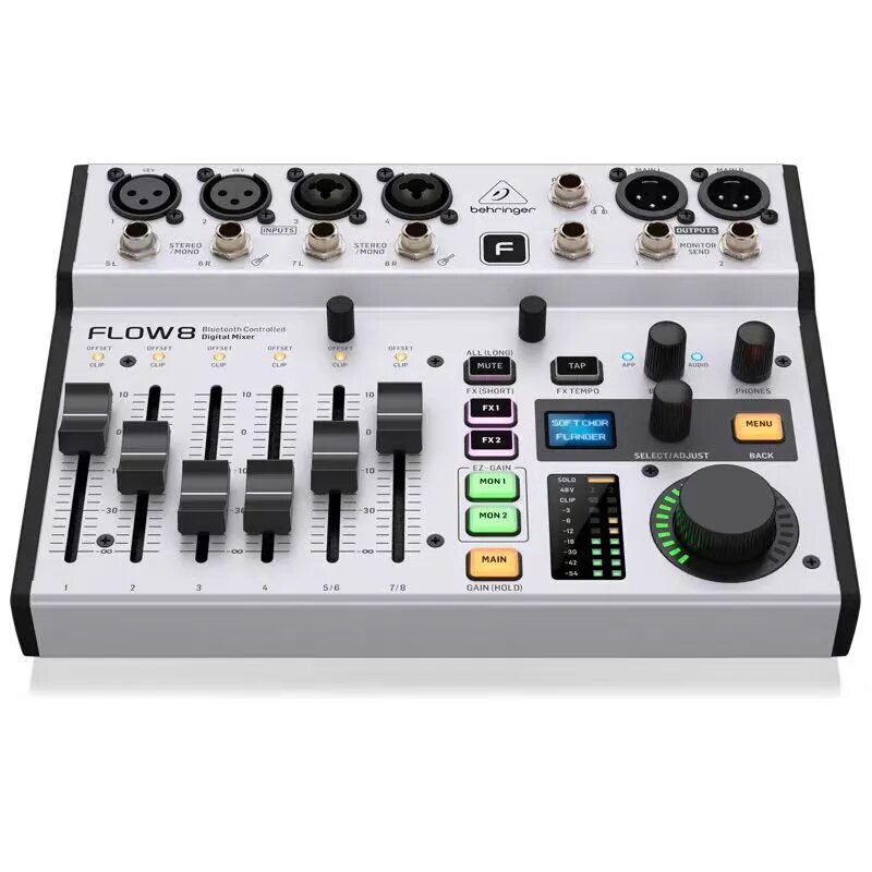 Behringer FLOW8 Bluetooth Reverb Professional 8CH High-end звуковая карта Live Mixer