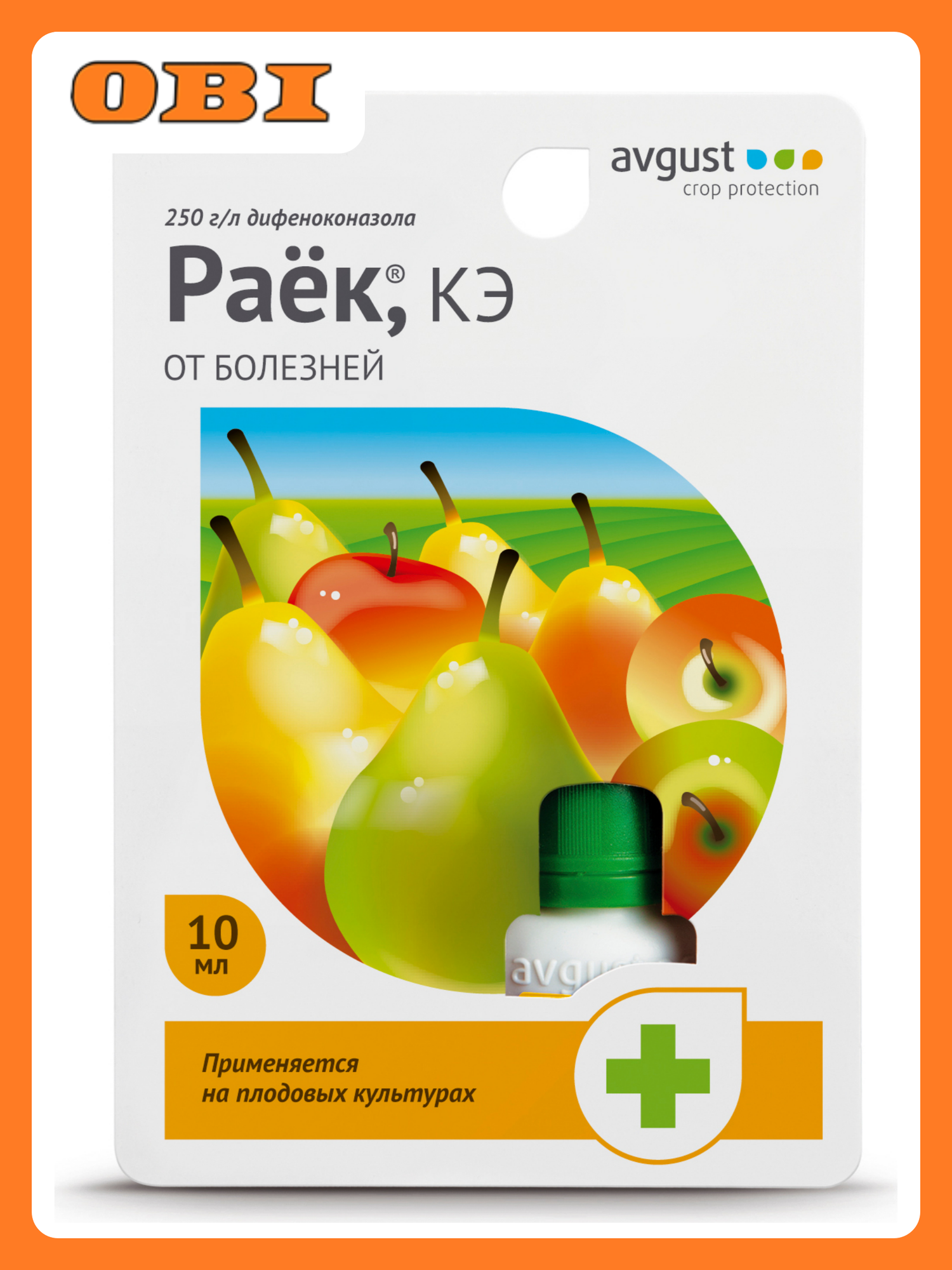 Средство защитное Avgust "Раек", от парши и мучнистой росы, для плодовых деревьев, 10мл