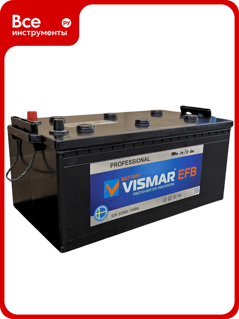 Аккумуляторная кислотная батарея VISMAR PROFESSIONAL 6СТ-225 EFB N (L)-(3) 1500 A 4627129567441