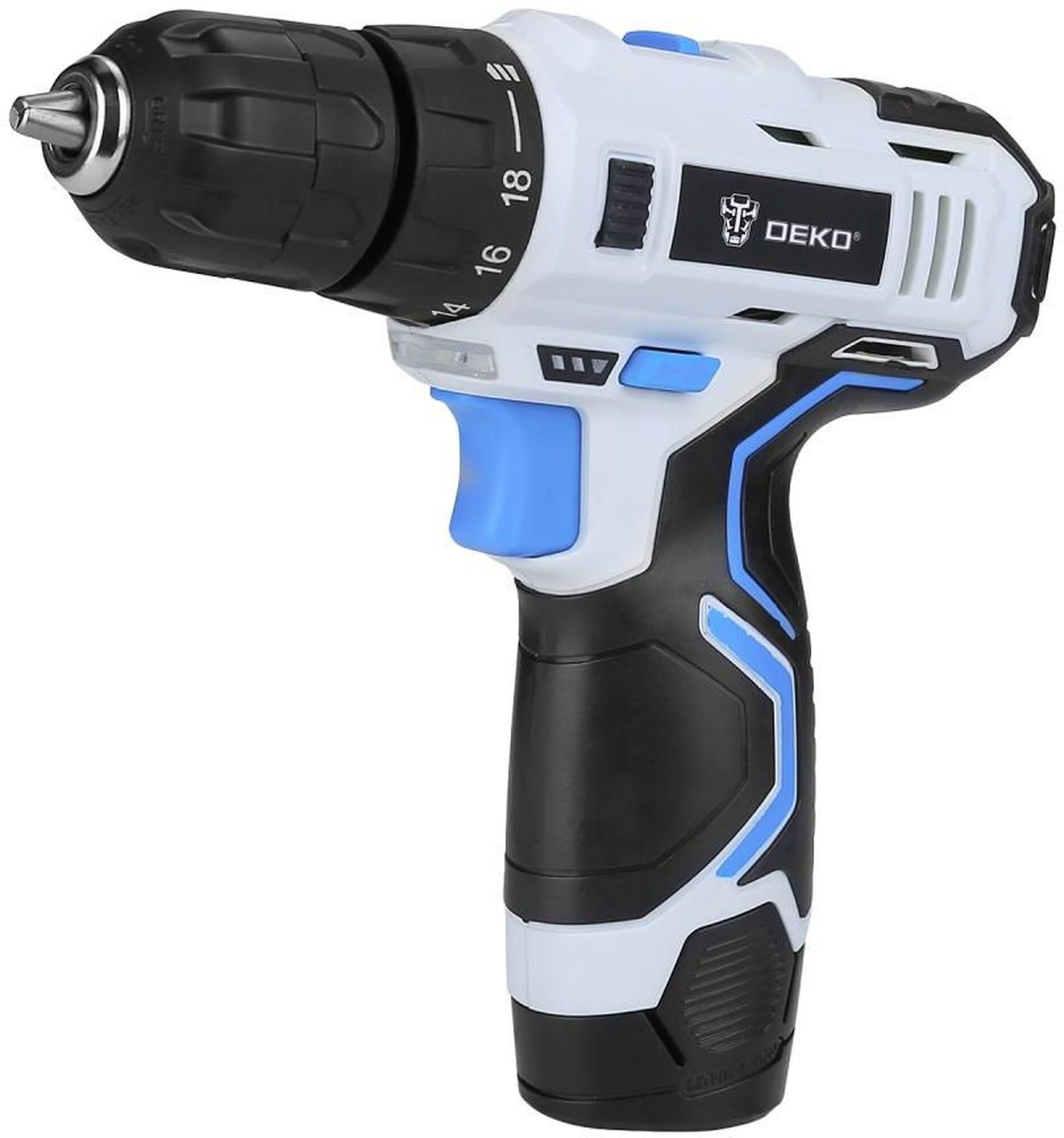 Дрель-шуруповерт Deko GCD12DU3 SNOW WHITE SET1 аккум. патрон: быстрозажимной