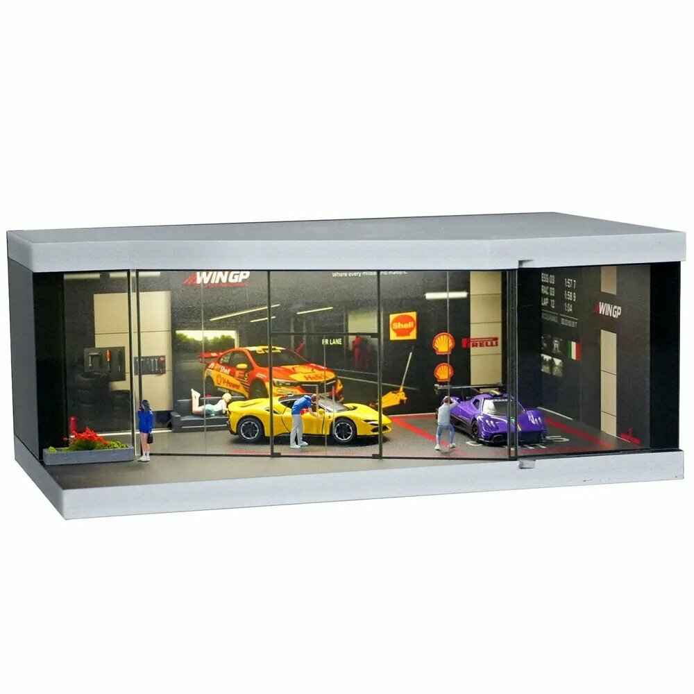 1:64 Витрина для хранения моделей автомобилей из литого металла, гараж для игрушечных автомобилей Hot Wheels