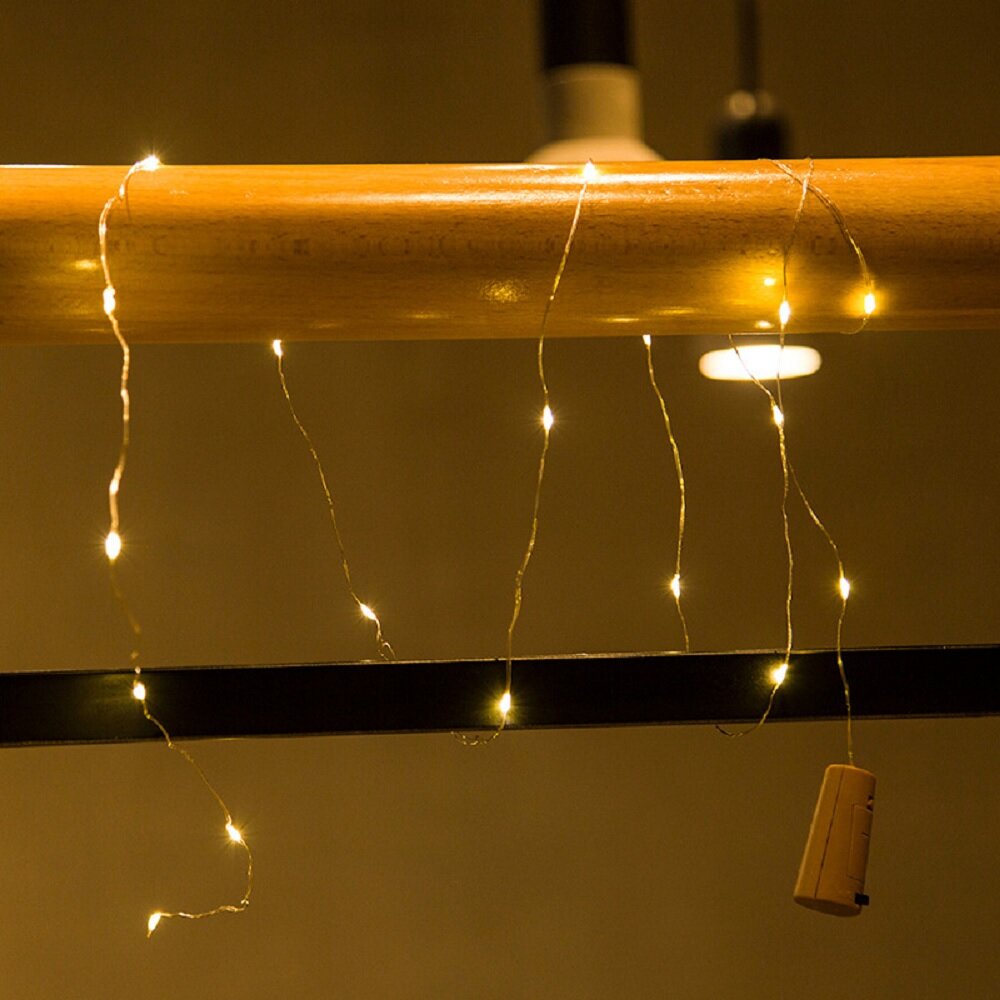 10шт Бутылка Сказочные Струнные Фонари Пробка для Рождественской Свадьбы 2 Метра 20 Светодиодов