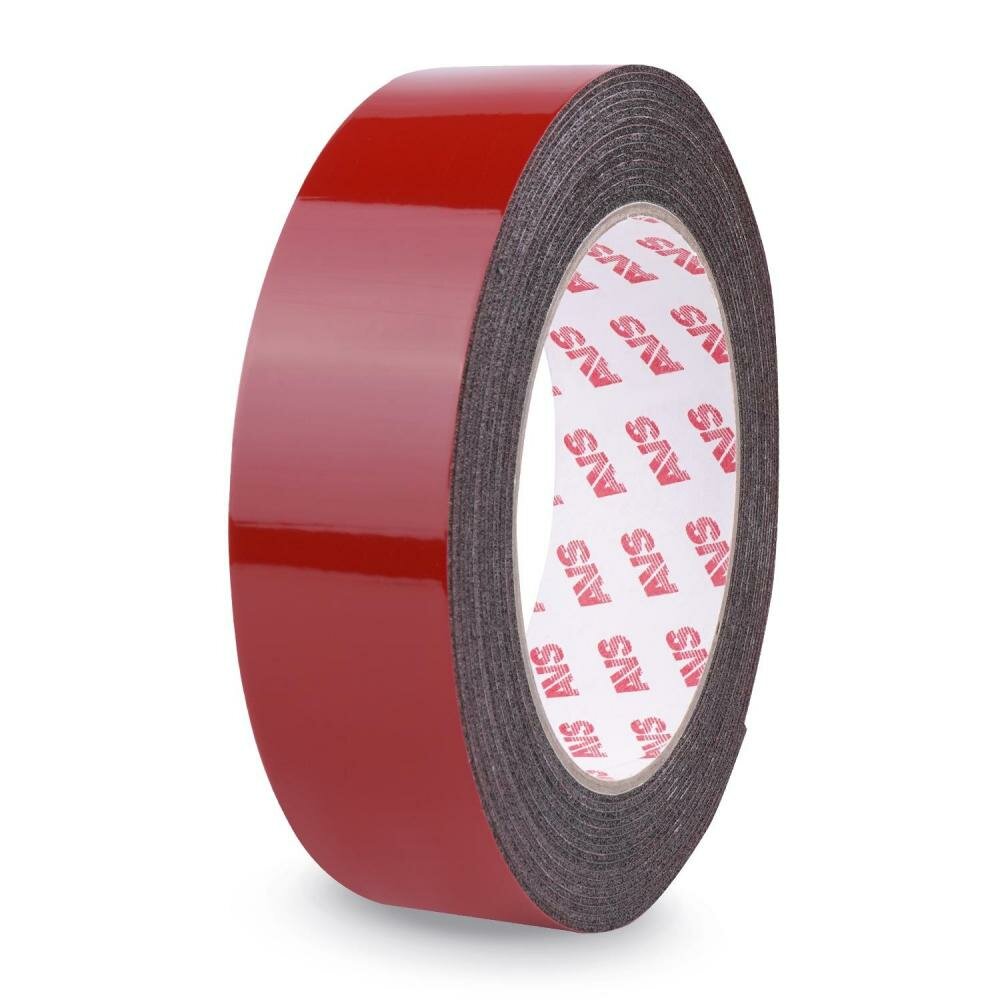 Скотч двусторонний AVS SCH-023 30 mm x 5 m вспененная основа (черная)