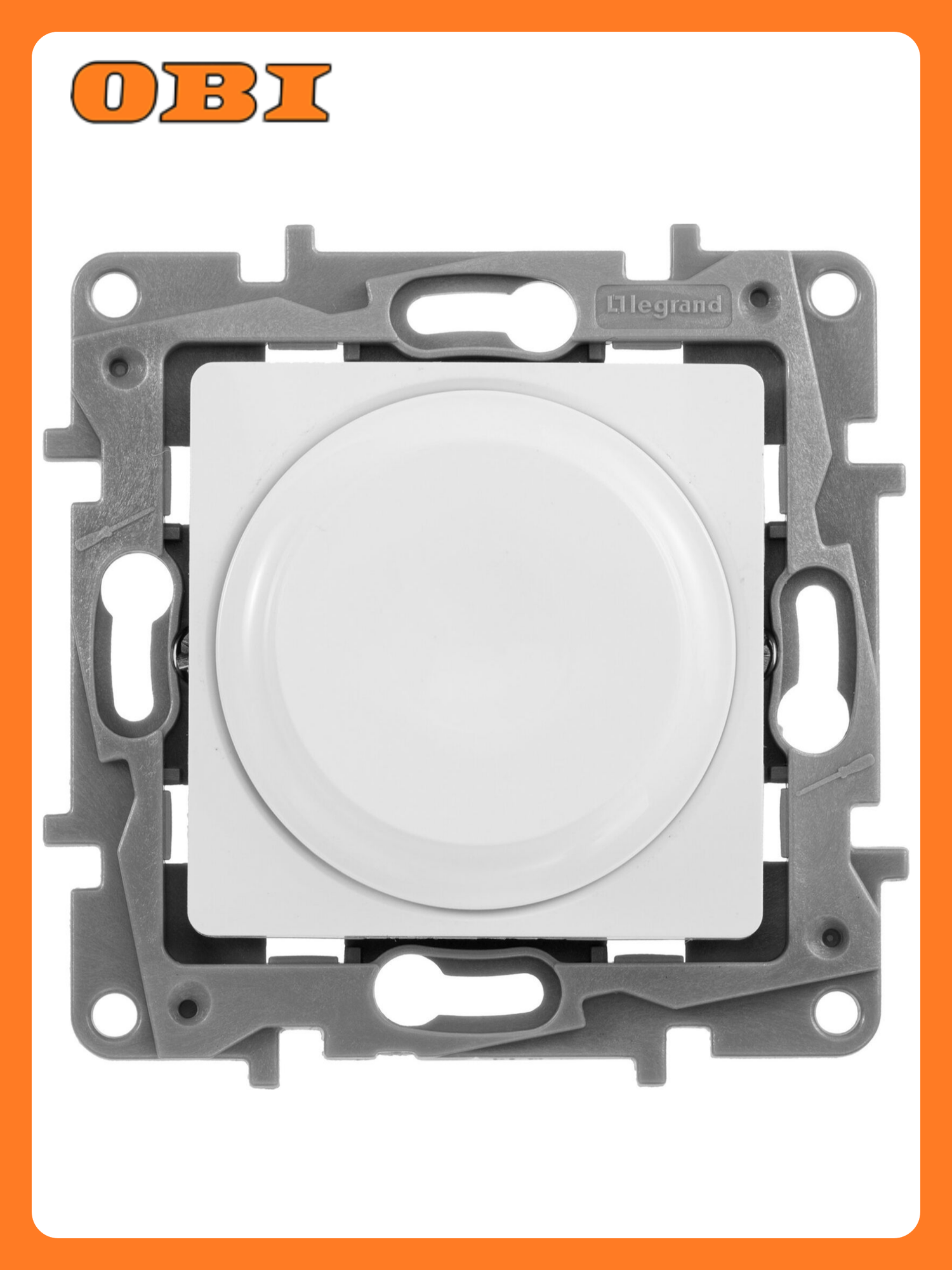 Диммер Legrand Etika 672219, белый, поликарбонат, IP20, 300 Вт