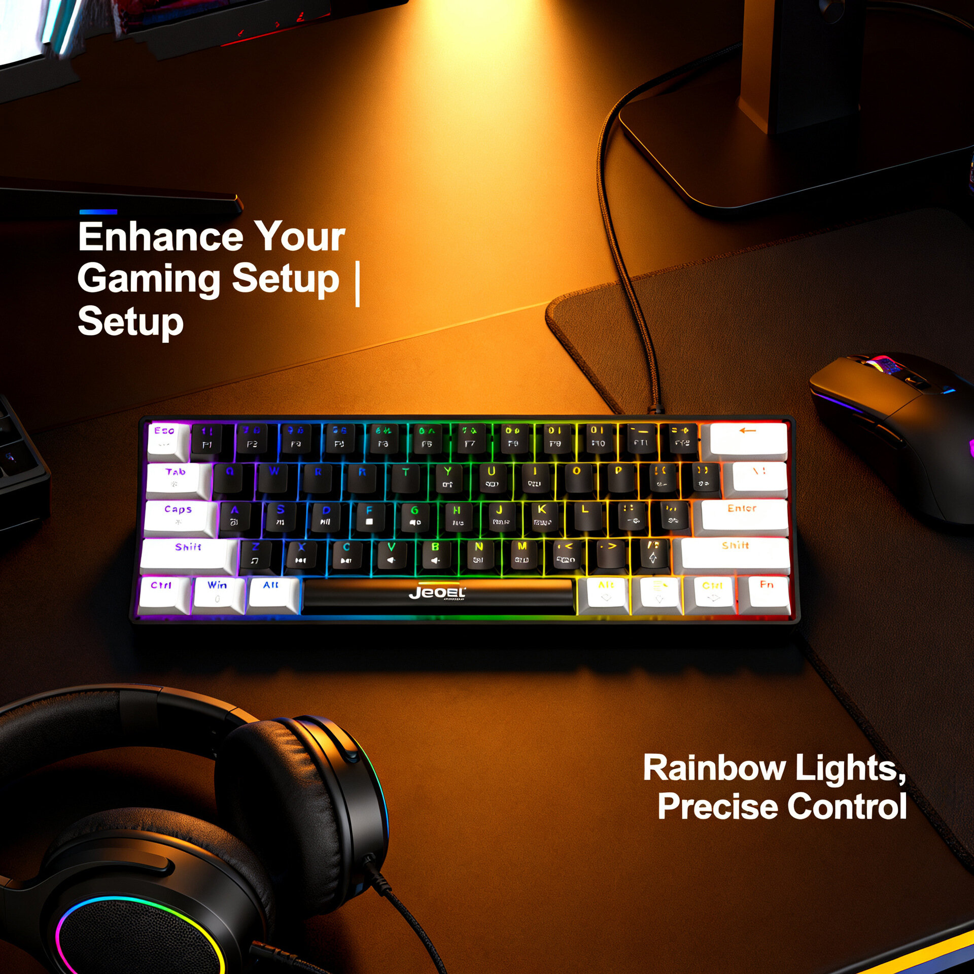 26-клавишная механическая клавиатура с RGB-подсветкой, отсутствие конфликта нажатий, черно-белый цвет для игр и офисной