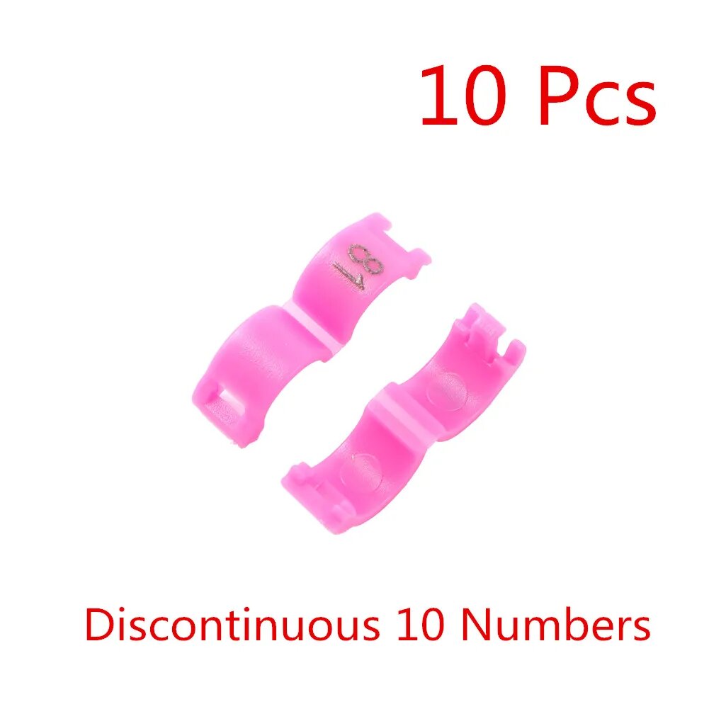 Кольца-зажимы для птиц 2.7/3/4/4.5/5 мм Розовый, 2.7mm, Pink