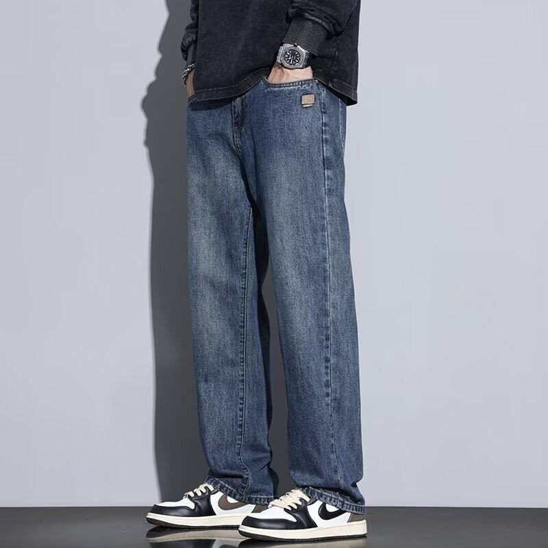 Тренд RONG CH Джинсы Мужские Тай-Дай Градиент Низкие С Шнурком Широкие Деним, Размер_28