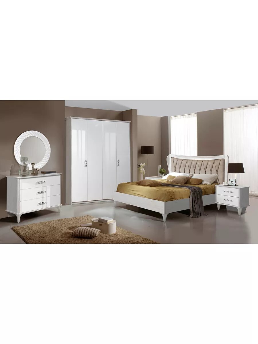 Спальня Опера 4 белый глянец