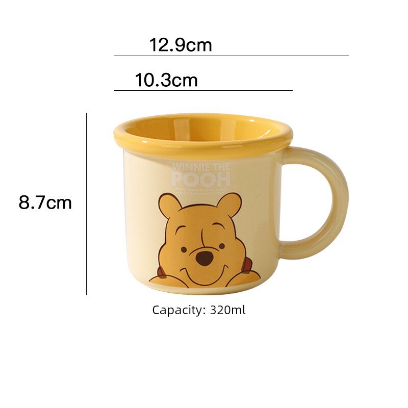 Детская керамическая тарелка-набор Disney: Винни-Пух и Стич, милая мультяшная посуда для детей (тарелка с секциями,