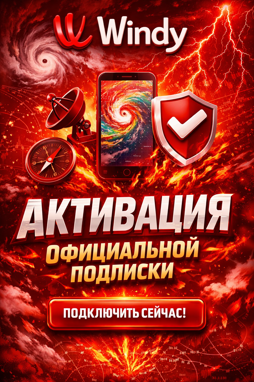 Windy (windy com) 1 год активация официальной Premium подписки в ваш профиль