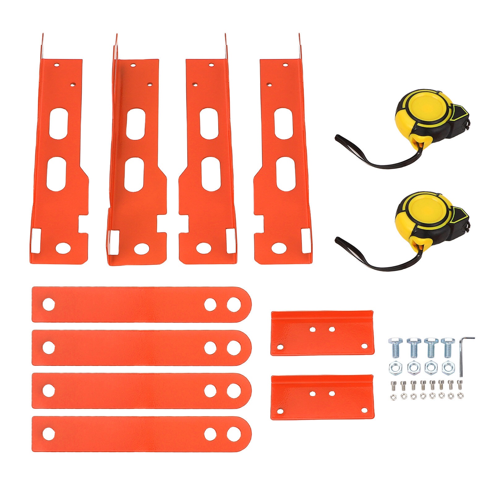 Инструмент для регулировки развала-схождения колес из алюминиевого сплава, точный инструмент для измерения схождения, пластины с двумя измерительными лентами и отверстием для подвешивания.