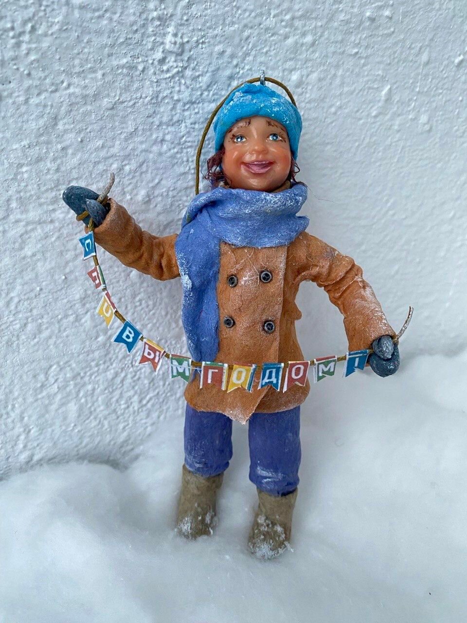 Ватная игрушка новогодняя