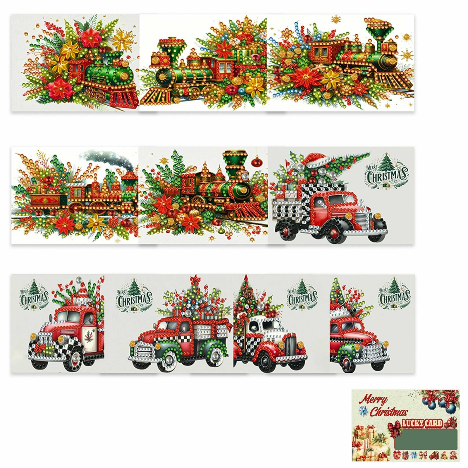 Карточка для розыгрыша с алмазным узором, 10 шт