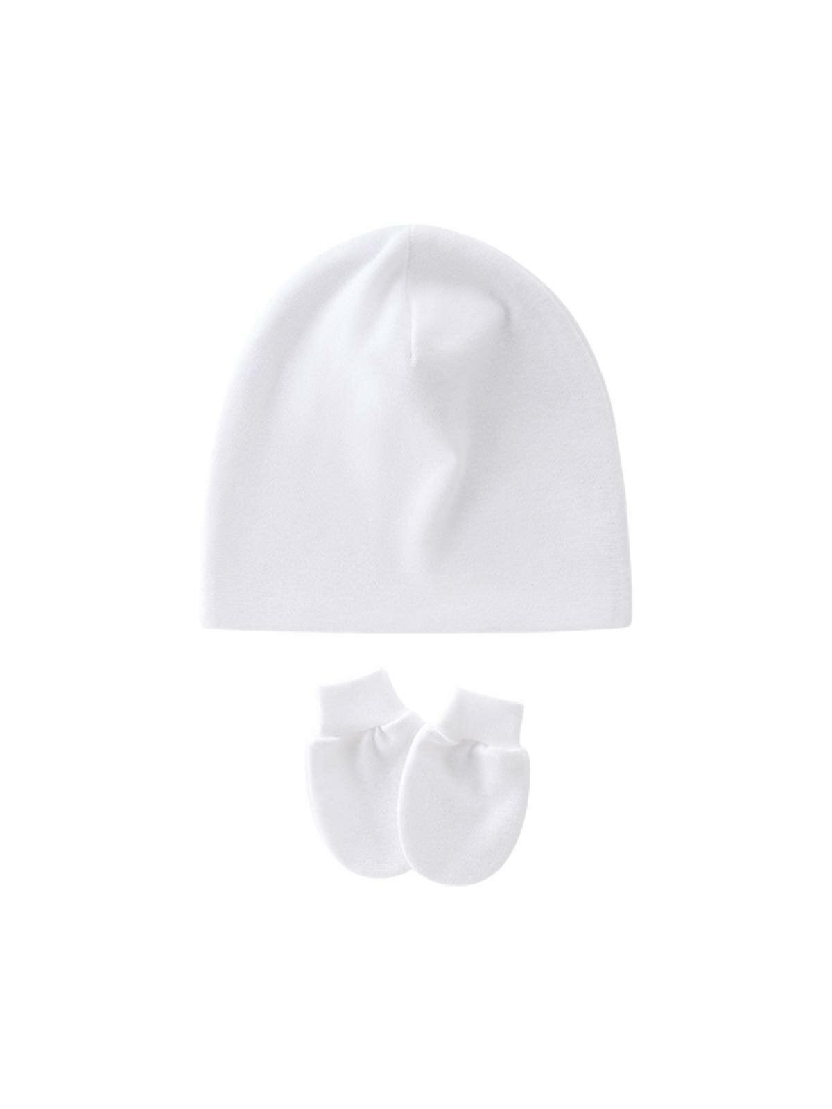 Мягкая дышащая шапочка и варежки для новорожденных, комплект аксессуаров для младенцев 0-1 месяца