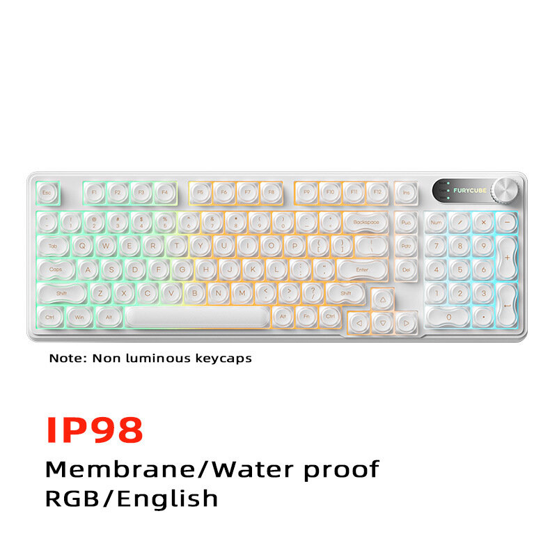 Клавиатура FURYCUBE IP98 с механическим ощущением, водонепроницаемая, для компьютерных игр, киберспорта, высокого внешнего вида, проводная, бесшумная
