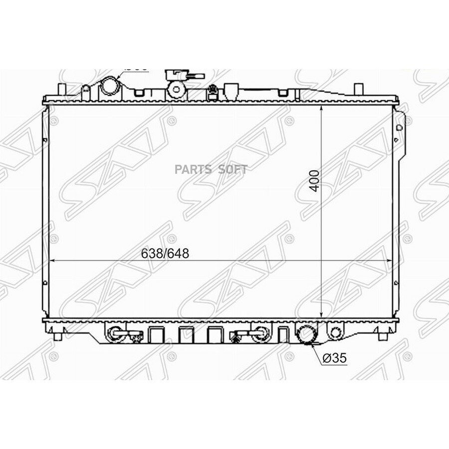 Радиатор Mazda 626 87-97 / Capella 87-97 от официального дистрибьютора, SAT, артикул SGMZ0002