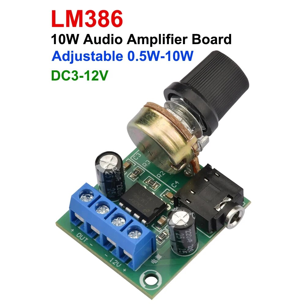 Occkic Мини усилитель звука LM386 10 Вт
