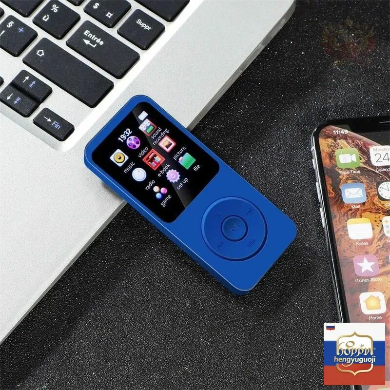 MP3-плеер с экраном 1,8 дюйма, музыкальный стереоплеер, совместимость с Bluetooth, поддержка 5.4 Type-C, FM-радио, запись электронных книг для детей