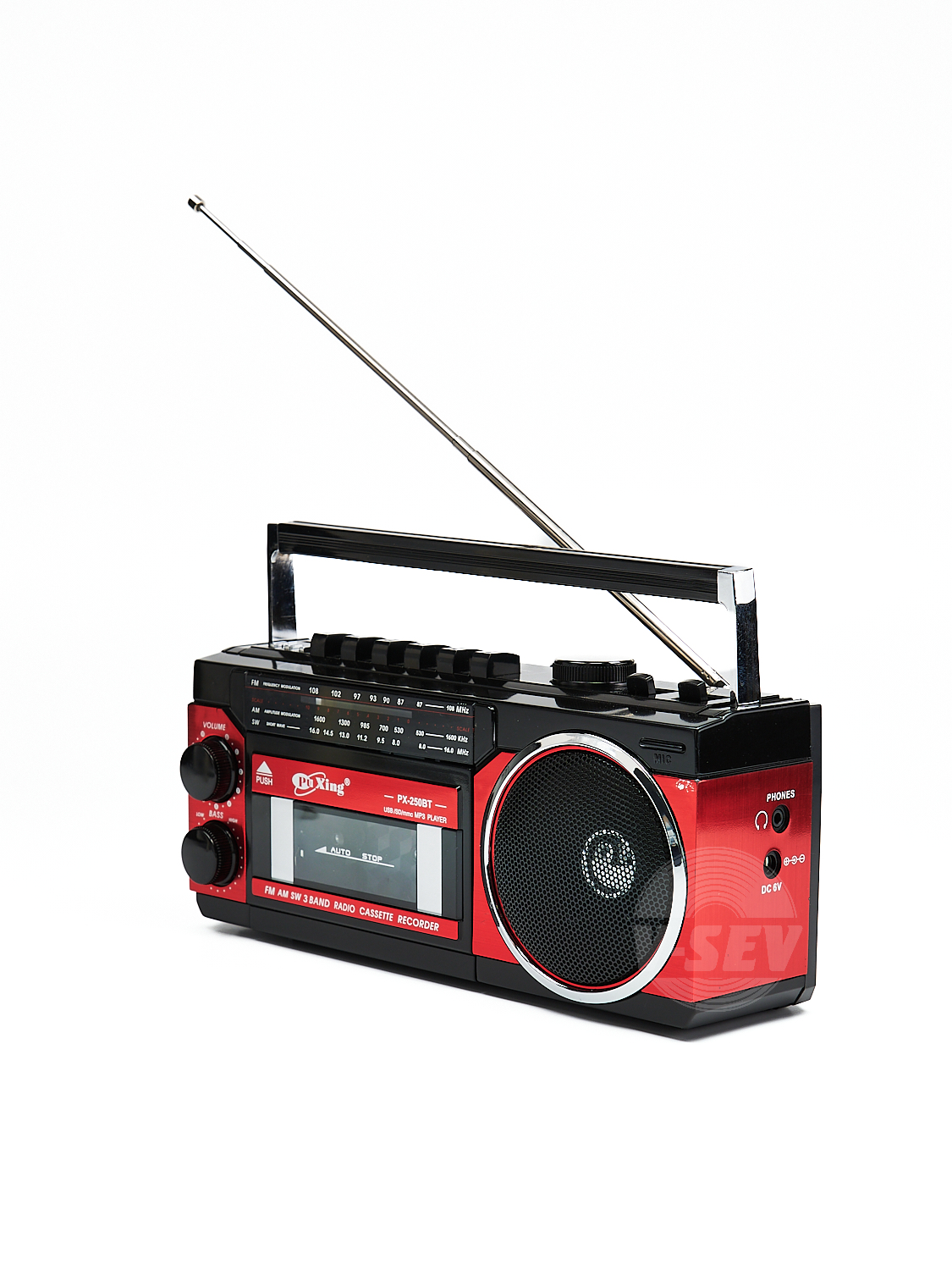 Переносная кассетная магнитола с Bluetooth, USB и SD/MMC PuXing PX-250BT