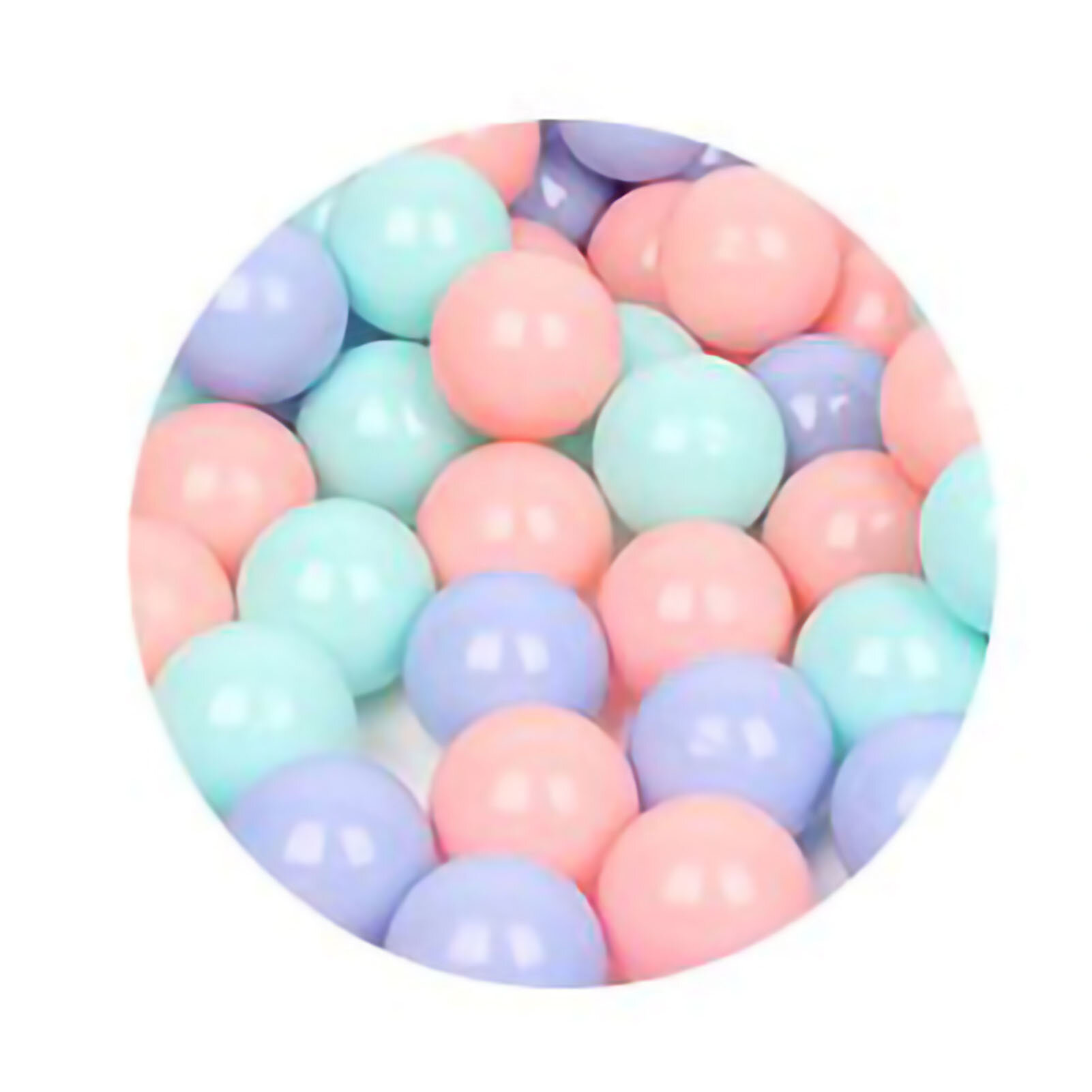 100 шт. детских игровых мячей, забавные яркие многоразовые мячи для бассейна, детской площадки, палатки, Macaron, 3 цвета, утолщенные, 5,5 см / 2,2 дюйма