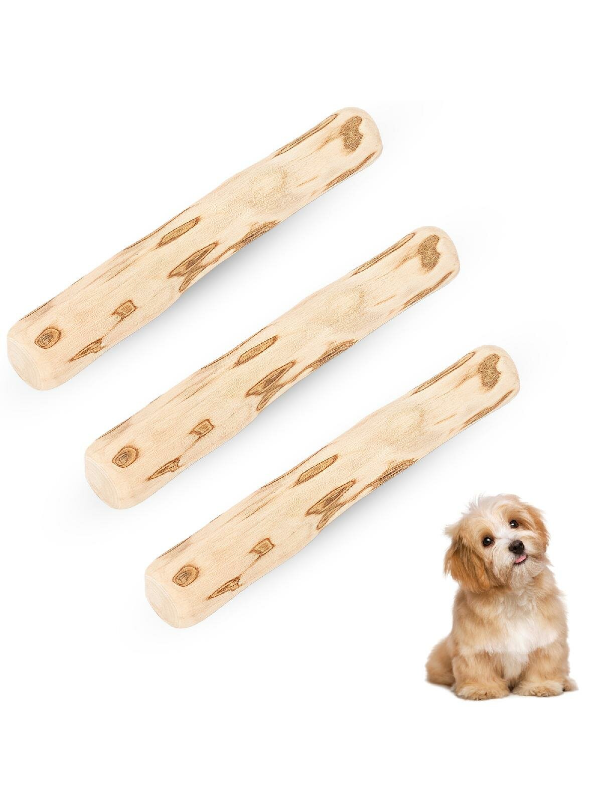 Деревянная жевательная игрушка для собак для здоровья зубов и чистки зубов домашних животных