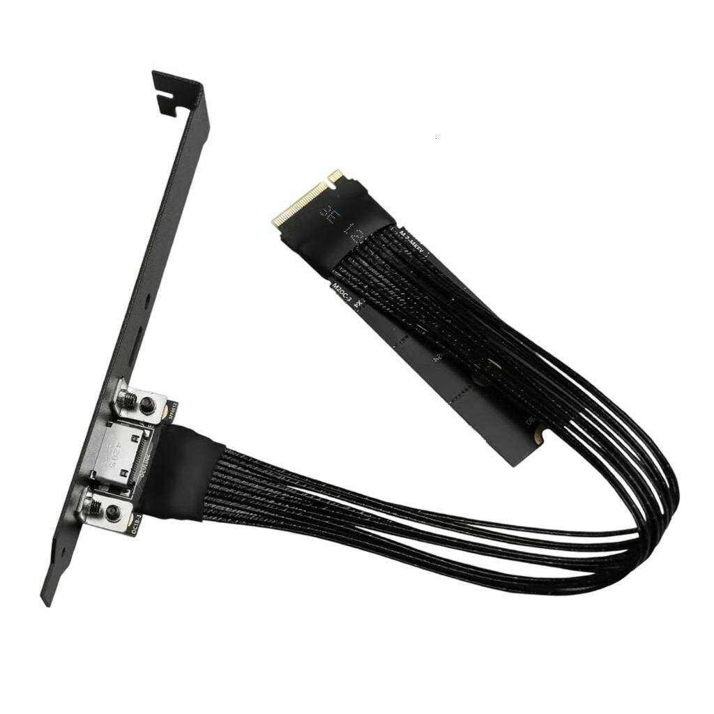 Кабель M.2 to Oculink 4i 64Gbps, 50CM - Перегородка во всю высоту