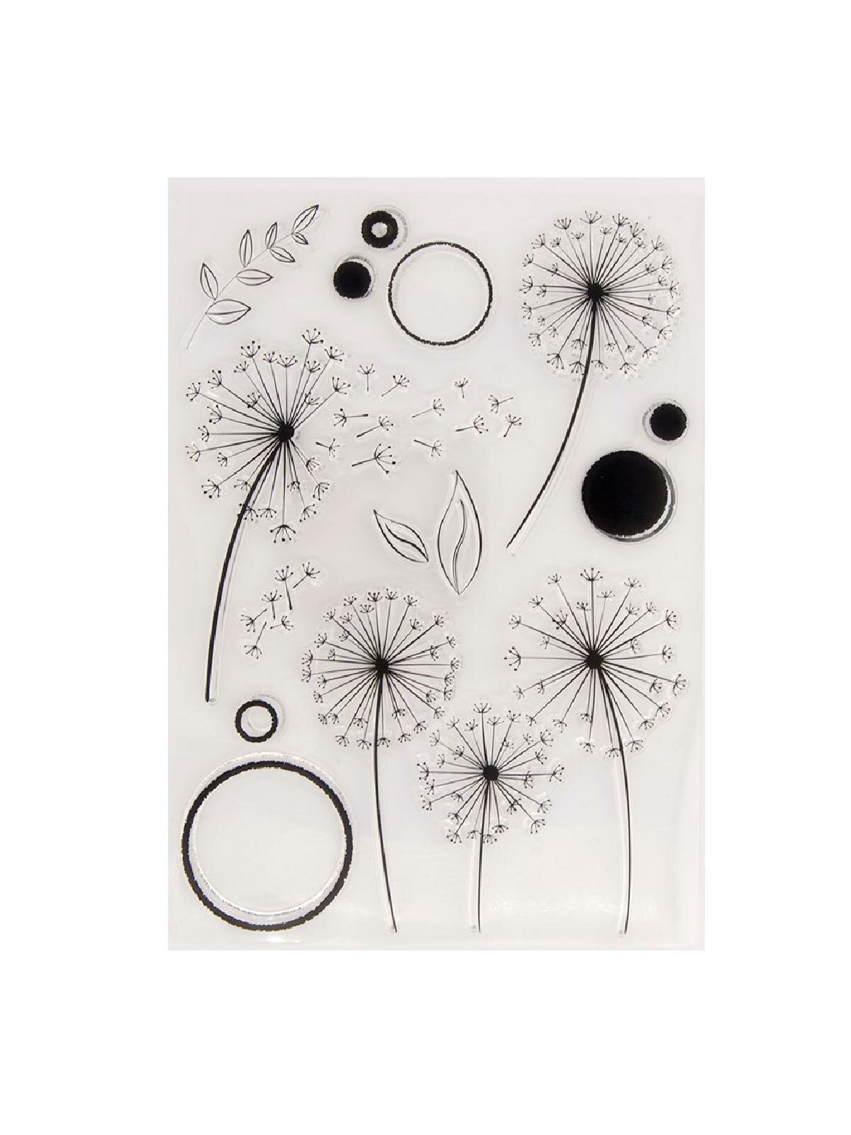 Портативный Прозрачный шаблон штампа с выдолбленными одуванчиками, марки для граффити "Сделай сам"