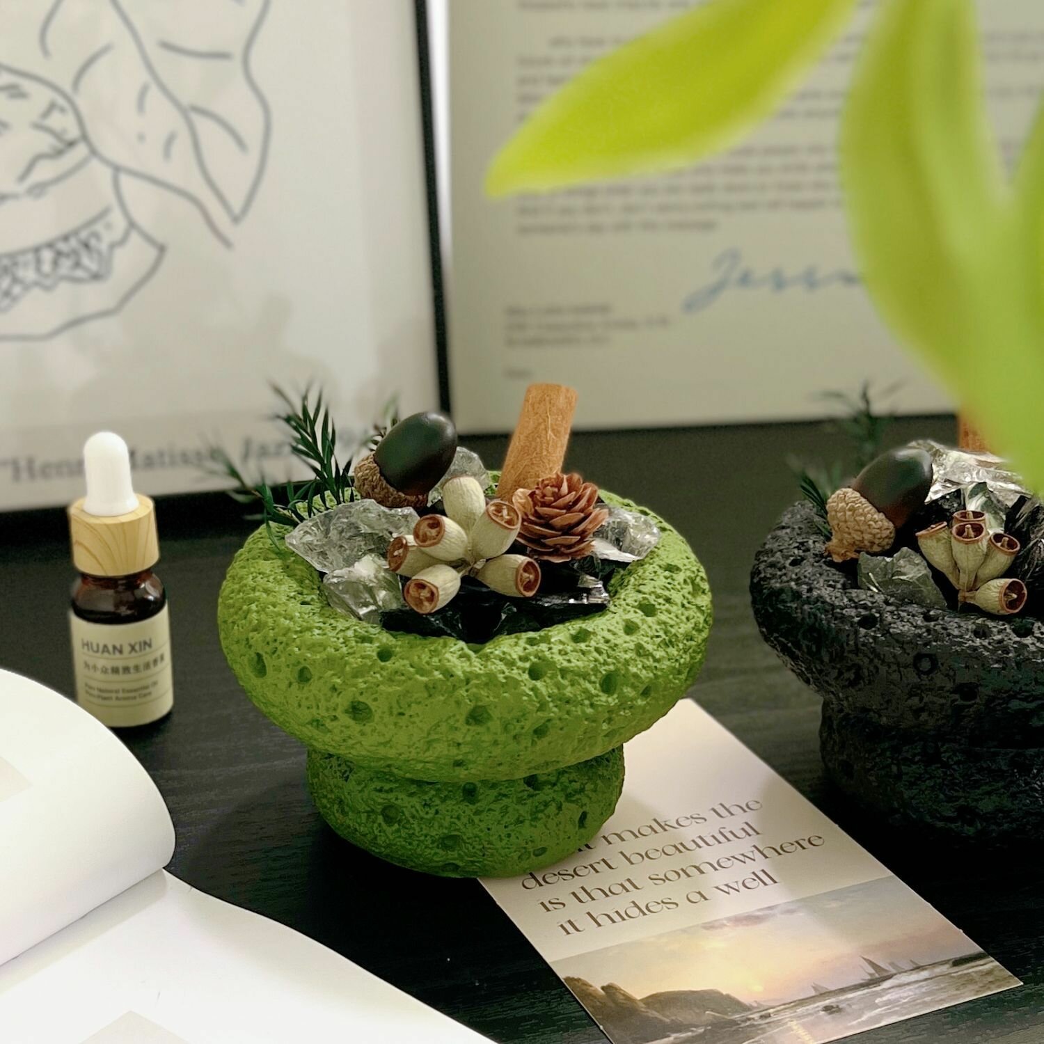 Диффузор эфирных масел "Волшебник страны Оз", ароматическая свеча, подарочная коробка, кристаллический камень, домашний декор для женщин на день рождения