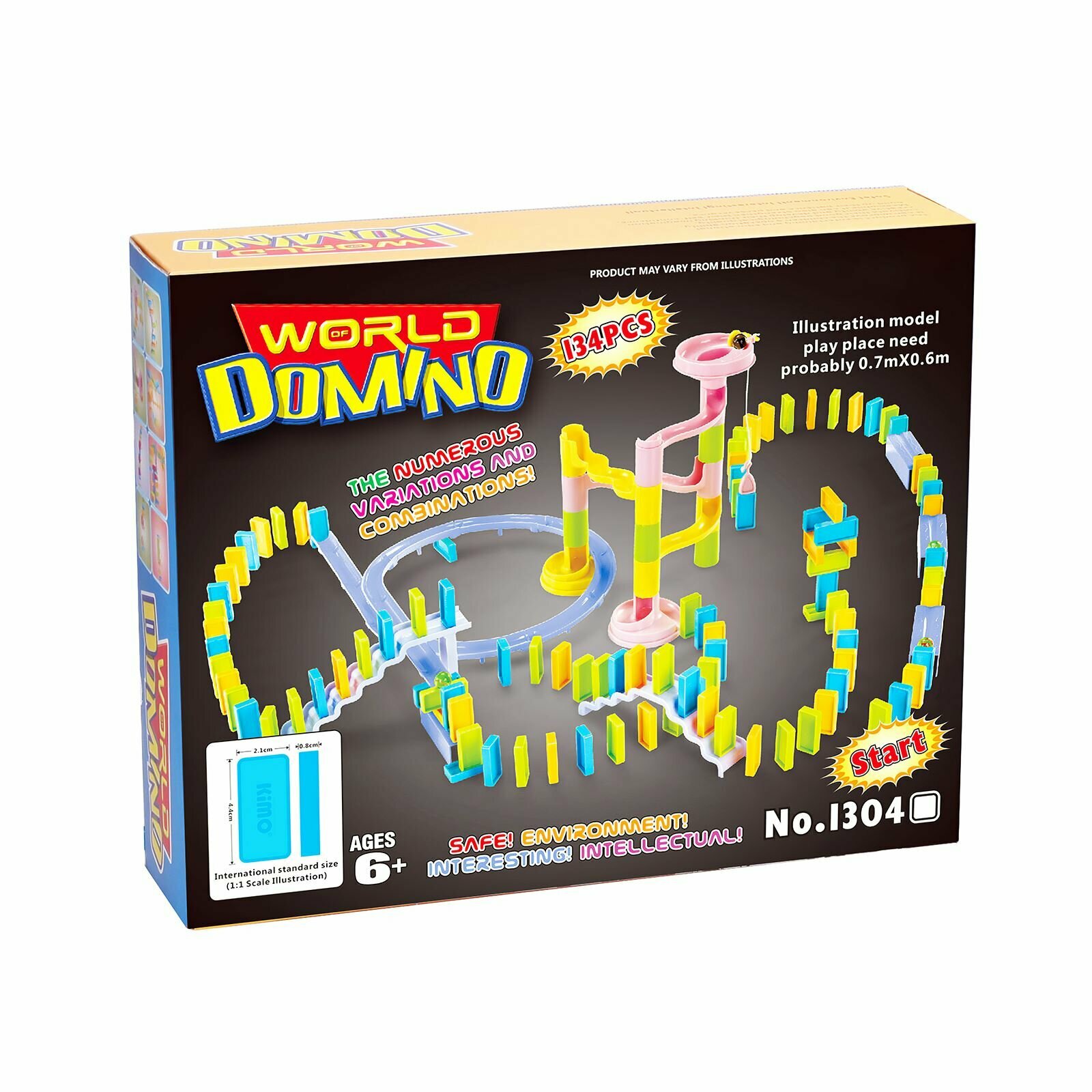 Стресс облегчение домино стресс облегчение 134PCS красочный домино пластиковый строительный блок набор игрушки дети взрослые навыки обучения домино ()