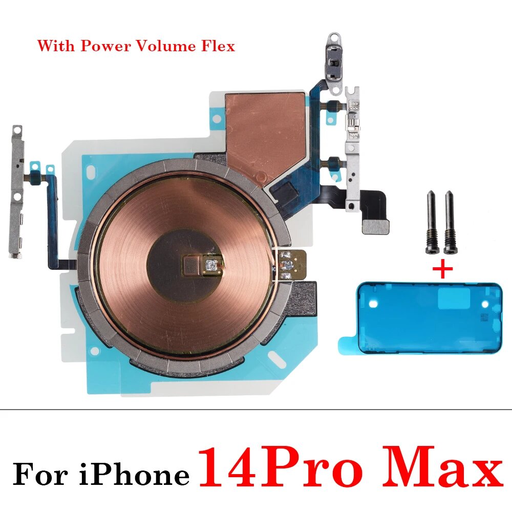 Катушка беспроводной зарядки NFC с магнитом, громкость питания, гибкий кабель для iPhone 12, 13, 14, Mini Pro Max Plus, наклейка на панель зарядного устройства For iphone 14Pro max