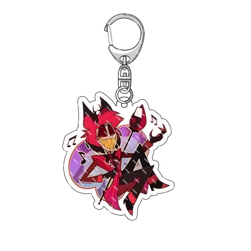 Брелки в стиле аниме Hazbins Hotels мультфильм Чарли Морничная звезда ангел пыль автомобильный брелок для ключей школьная сумка портмоне кулон Декор детские игрушки