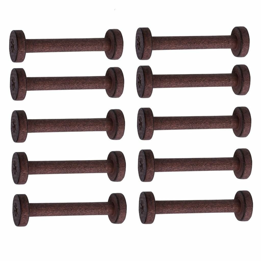 Деревянные катушки для ниток, Коричневый