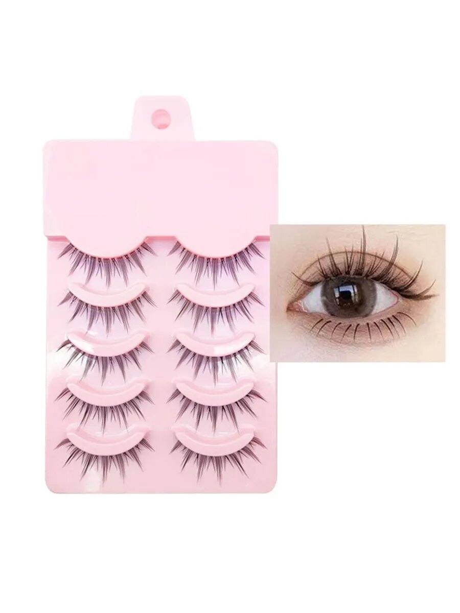 Ресницы для наращивания, черные, натуральный эффект