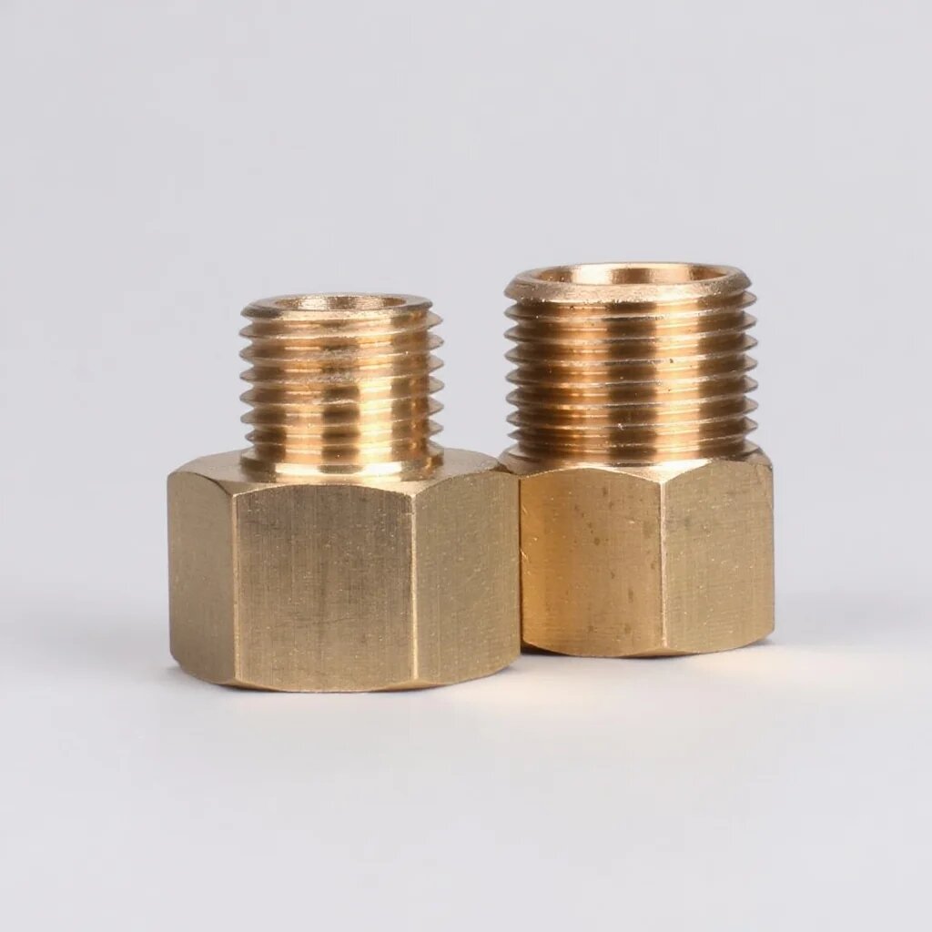 Соединитель латунный для труб F/M 1/8", 1/4", 3/8", 1/2", 3/4"