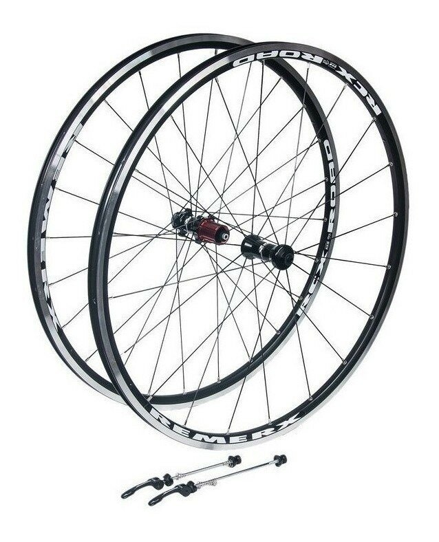 Колеса комплект Remerx RCX Road 700c (622x15), обод двойной, 20/24 спицы, под эксцентрик, барабан под кассету Shimano/SRAM