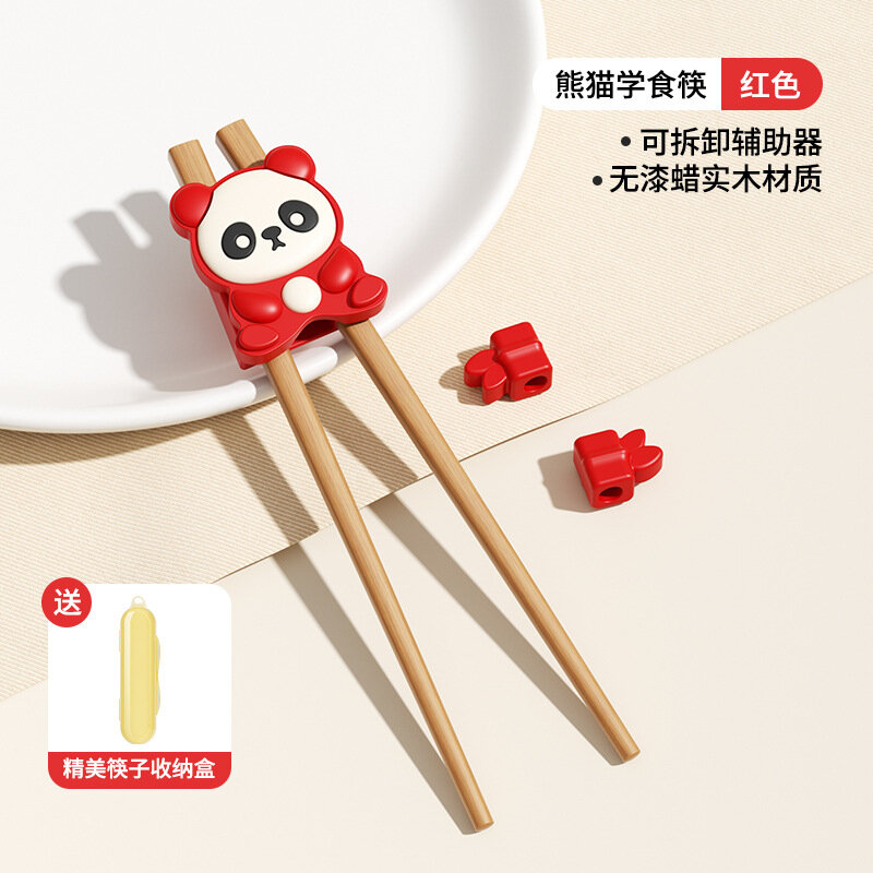 Детские тренировочные палочки из массива дерева для детей 2-6 лет, силиконовые, нескользящие, для обучения, оптовая продажа от фабрики