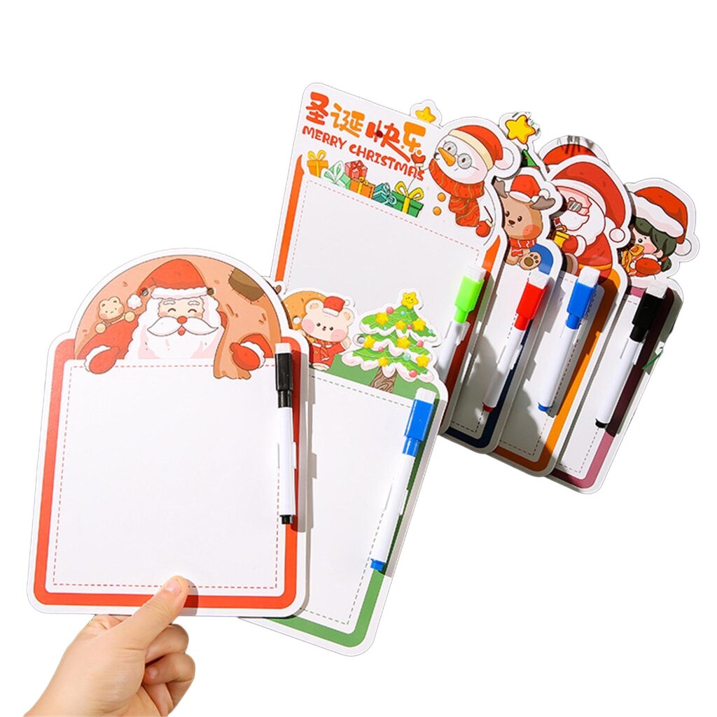 Доска для Рисования в Рождественском Стиле Двусторонняя Доска Для Рисования Игрушка Обучающая Игрушка Обучающая Белая Доска для Детей