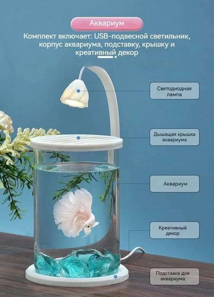 Аквариум для рыб/aquarium/с подсветкой