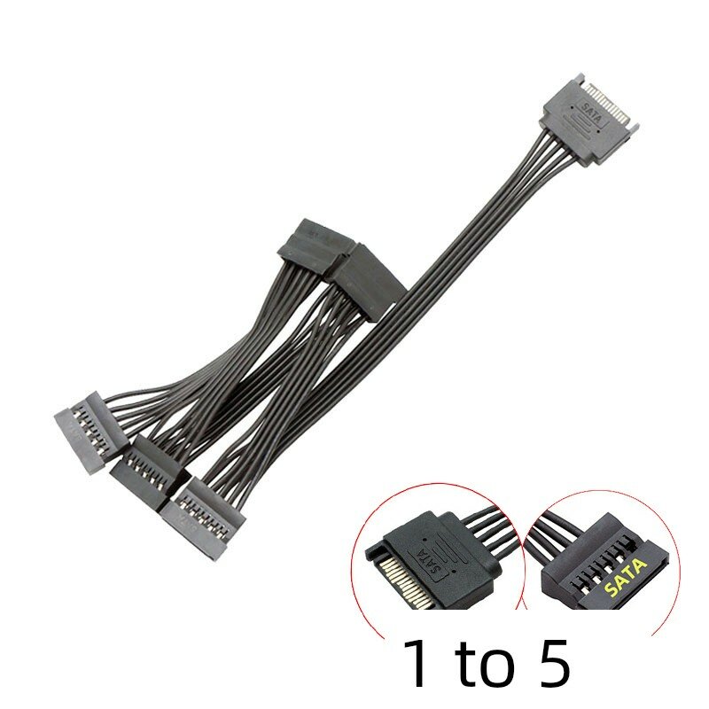 Кабель-разветвитель SATA-SATA с 4-контактным разъемом для настольного компьютера, с несколькими интерфейсами для