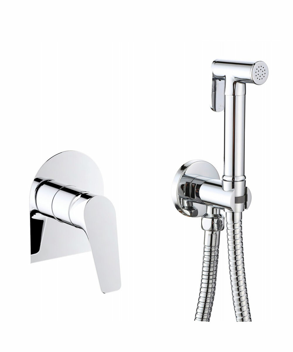 Смеситель с гигиеническим душем встраиваемый для биде от бренда Vieir V063552 хром