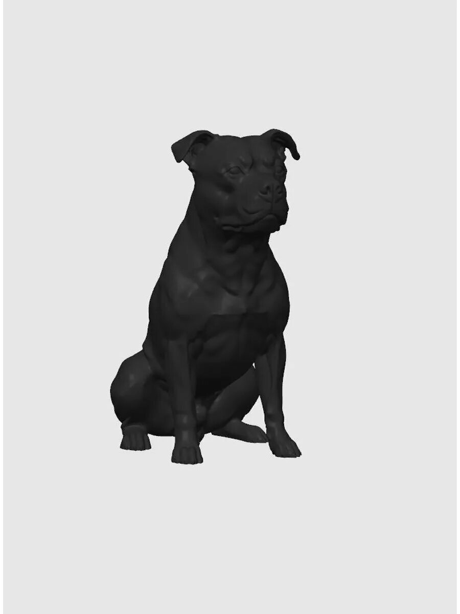 Ростовая статуэтка-Стаффордширский бультерьер (10см, черный)