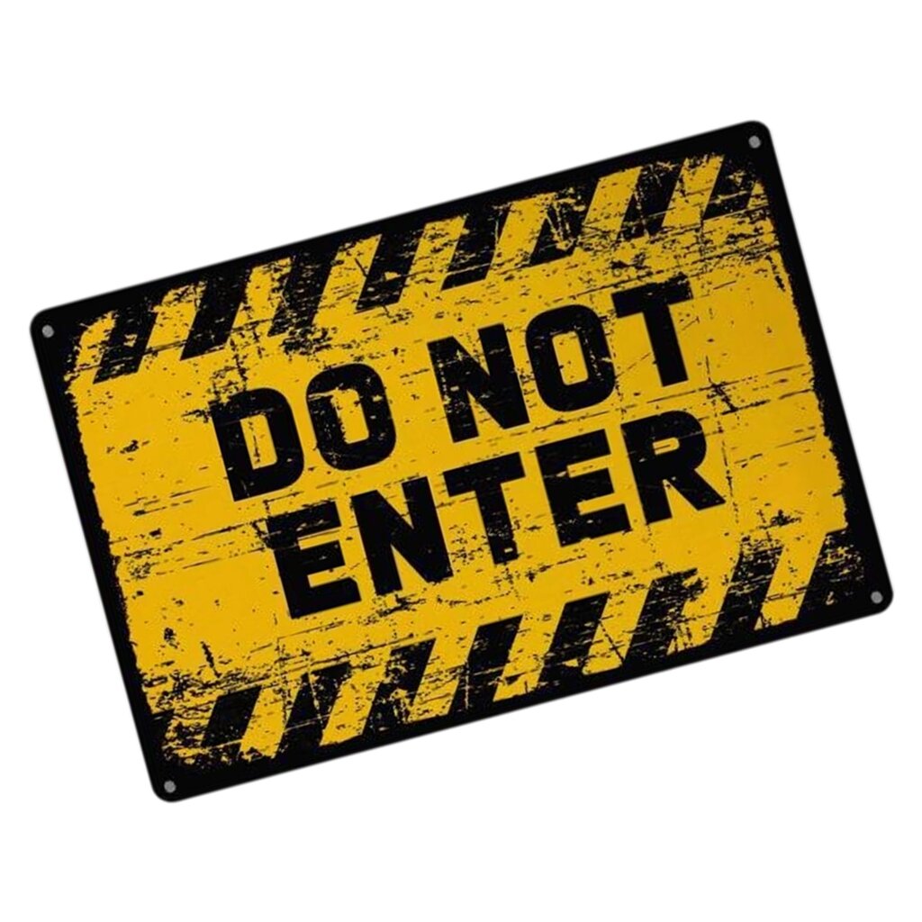 Знаки "Не входить" Внутренние/ Наружные Металлические предупреждающие знаки Выцветают/ Устойчивы к атмосферным воздействиям Простота установки Знаков "Не входить"