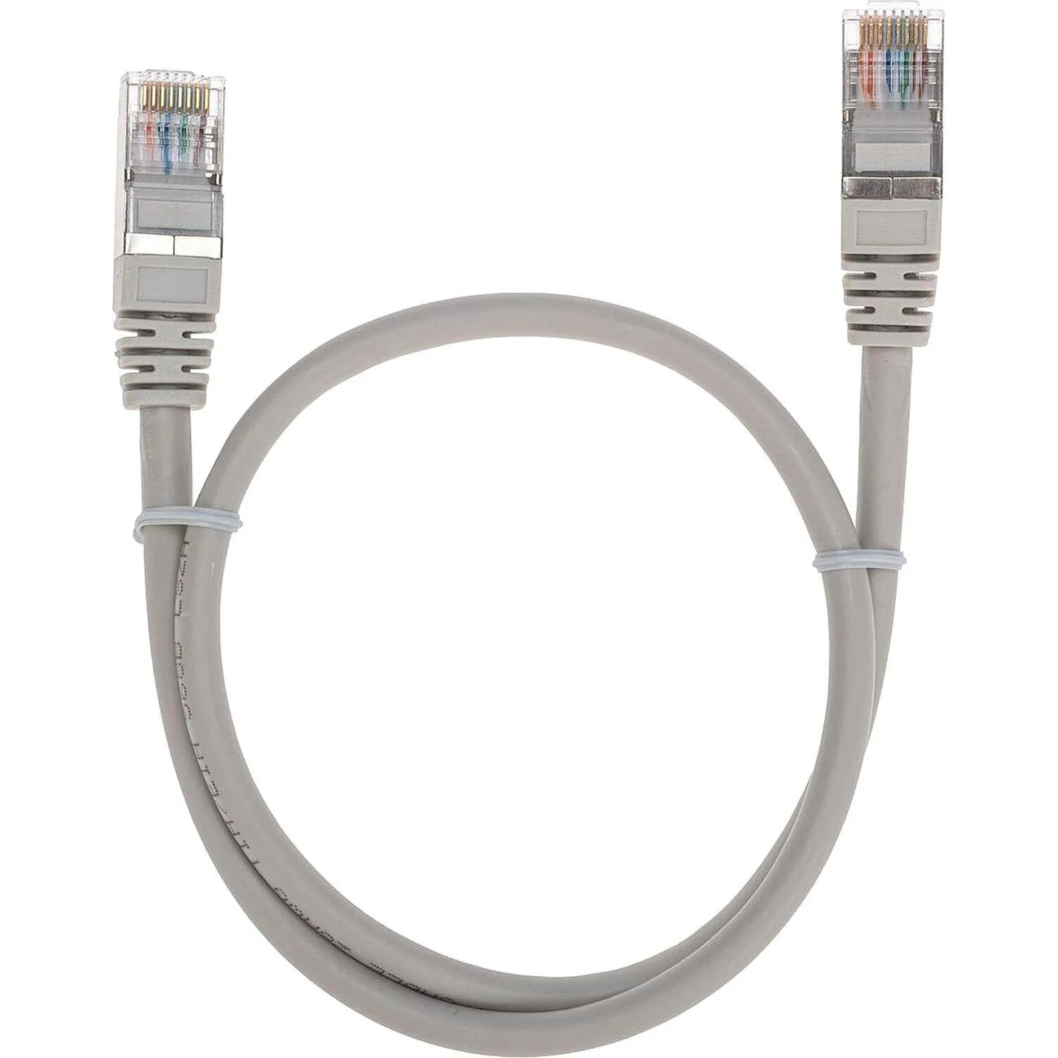 Патч-корд REXANT (02-0110-05) F/UTP, CAT 5e, 26AWG, LSZH, серый, 0.5м