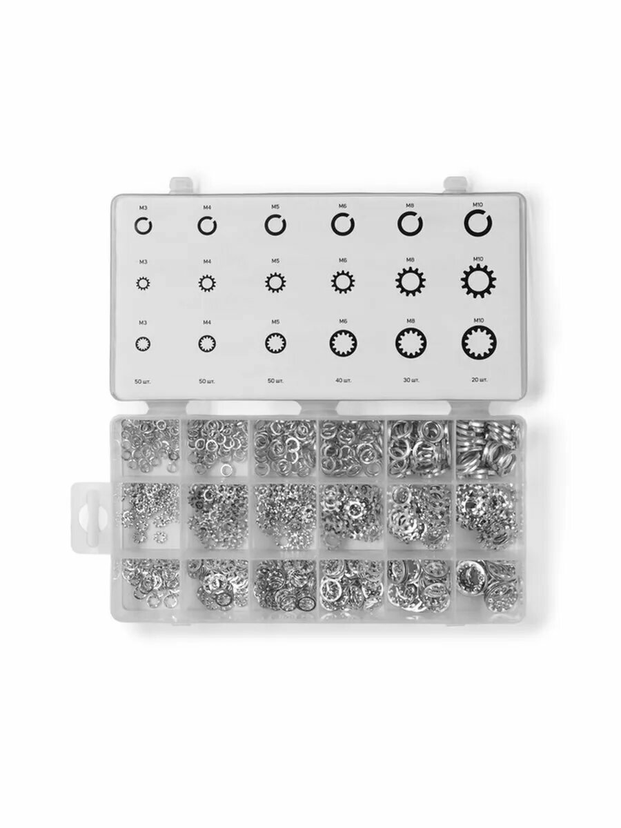 Комплект гроверов и шайб для механической обработки