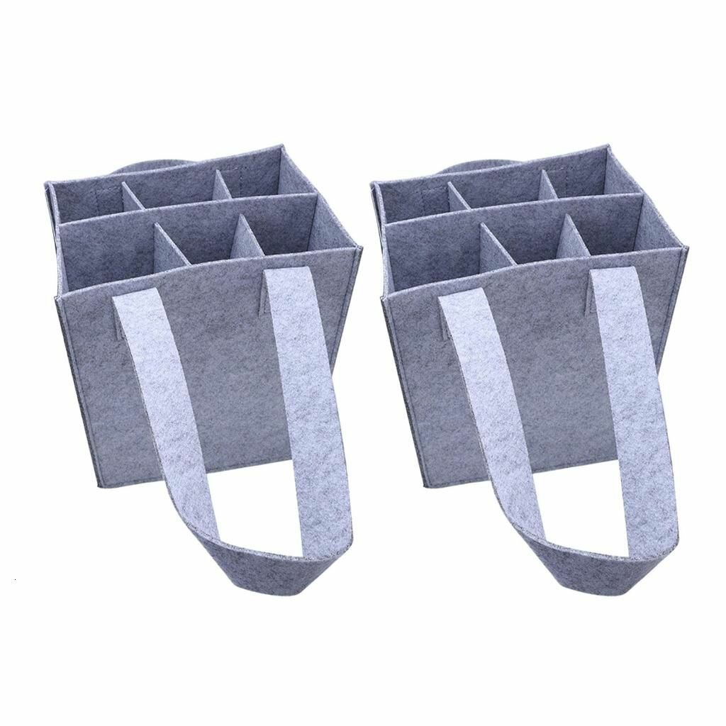 Вместительный футляр для 6 бутылок вина, Светло-серый