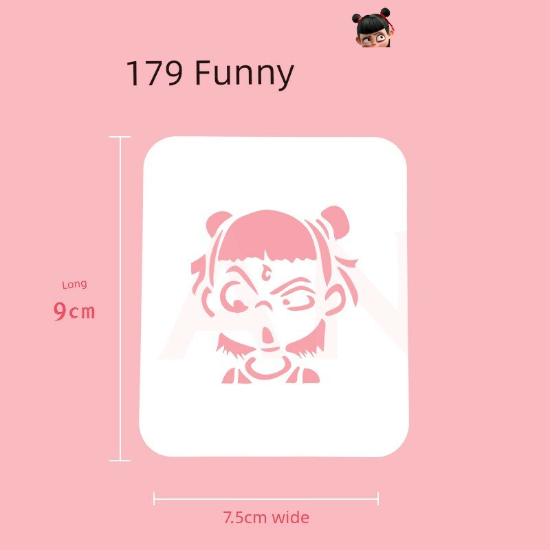 Набор для рисования на лице Anka Bella: многоцветная краска на водной основе, волшебный трафарет «Детский Нэчжа: Хаос и