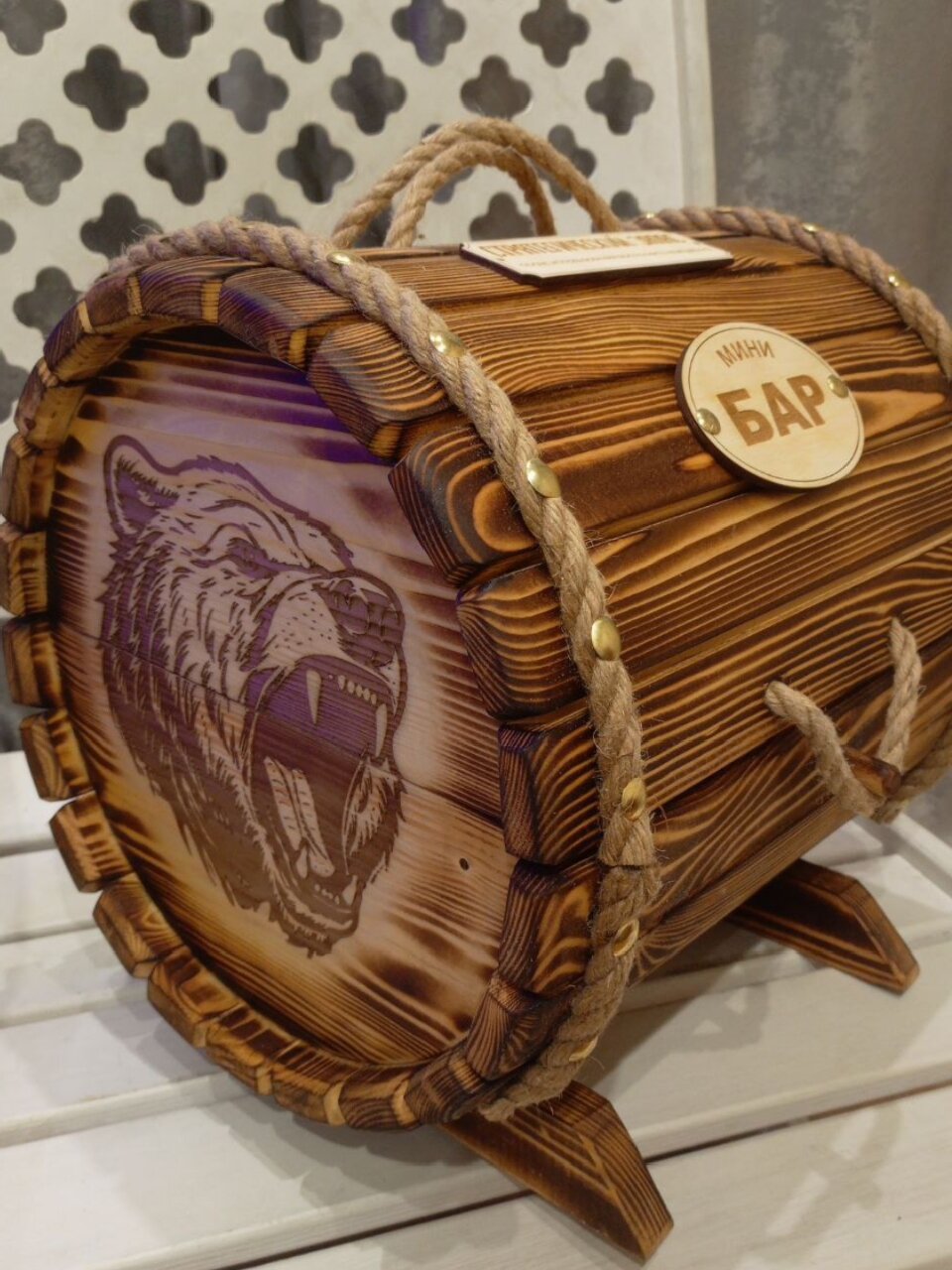 Мини бар бочка