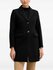 Пальто Sisley Buttoned pocketed single-breasted coat, размер 44, black / black