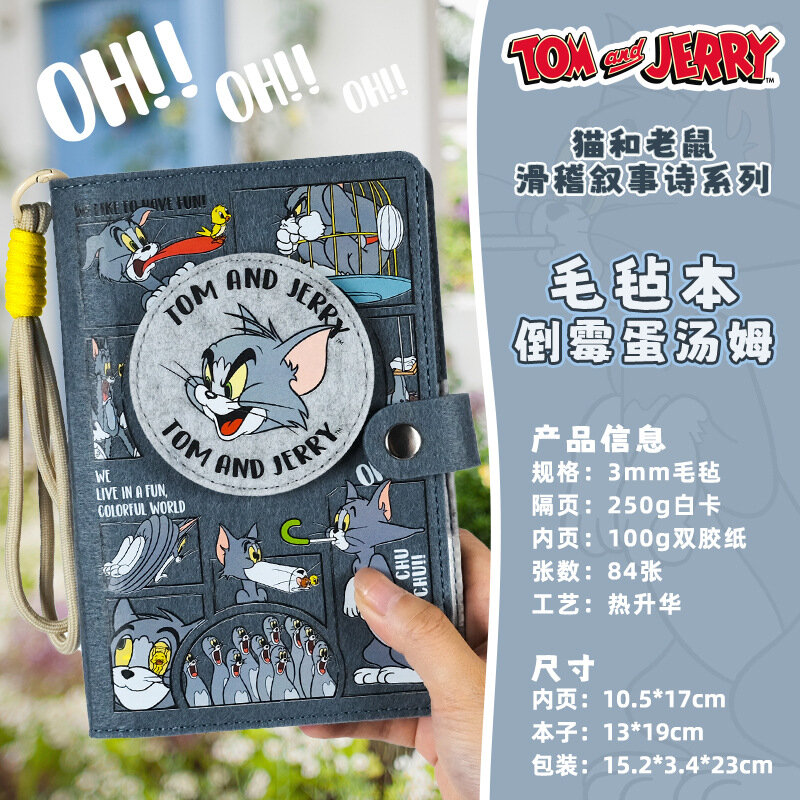 Блокнот Том и Джерри, мультфильм Том и Джерри, 2026, новый официальный дневник из войлока Warner